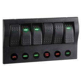 Narva 6 Way 12-24V LED Switch Panel With Circuit Breaker Protection