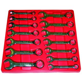KC Af/Metric 14 Piece Stubby Spanner Set