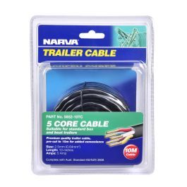 Narva 2.5mm 5 Core Trailer Cable (Blister Pack Of 10m)