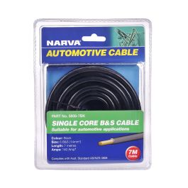 Narva 6Bs Black Battery Cable (7m Roll)