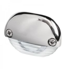 Hella 12-24V White LED Easy Fit Step Light With Polished Stainless ...
