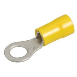 Narva Yellow 6.3mm Eye Crimp Terminal (Blister Pack Of 12)