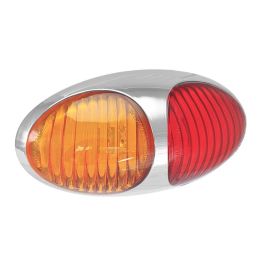 LED 12-24V Red/Amber Side Marker Light With Chrome Housing (Blister ...