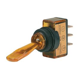 Narva SPST Off/On 12V Amber Illuminated Toggle Switch (Blister Pack Of 1)