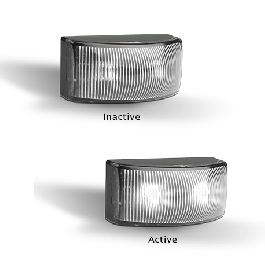 LED 12-24V White Front End Outline Marker Light