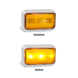 LED 12-24V Indicator Light With Chrome Housing And 3m Cable