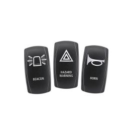 Narva Beacon, Hazard Warning & Horn Rocker Switch Actuator Panel Set