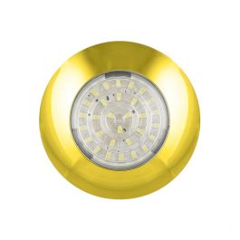 LED 24V Interior Light With Gold Bezel (75 X 18mm Round)