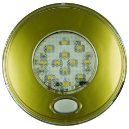 LED 12V Interior Light With Red Illuminated On/Off Switch And Gold ...