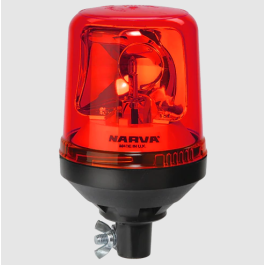 Narva Optimax 12-24V Red Pole Mount Rotating Beacon