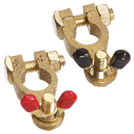 Projecta Positive Brass Wing Nut Style Battery Terminal (Blister Pack Of 1)
