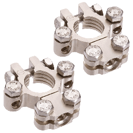 Projecta Positive Satin Forged Saddle Style Battery Terminal With Dual ...