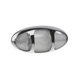 LED 12-24V Red/Amber Side Marker/Indicator Light With Chrome Housing ...