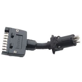 Britax 7 Pin Small Plug To 7 Pin Flat Socket Trailer Adaptor