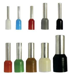 White 8mm Long Bootlace Terminal To Suit 0.5mm² Cable (Pack Of 80)