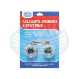 Ark 3/4" Slotted Axle Nut, Split Pin & Washer (Blister Pack Of 2)