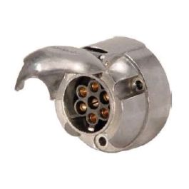 Utilux 7 Pin Metal Trailer Socket (Blister Pack Of 1)