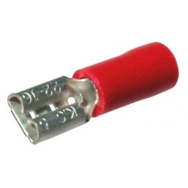 Quikcrimp Red 4.8mm Female Blade Crimp Terminal (Pack Of 100)
