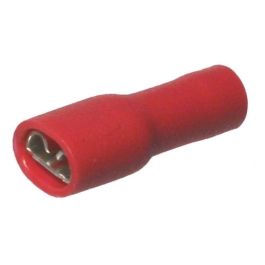 Red 4.8mm Fully Insulated Female Blade Crimp Terminal (Pack Of 100)