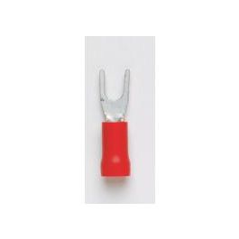 Quikcrimp Red 5mm Fork Copper Grip Crimp Terminal (Pack Of 100)