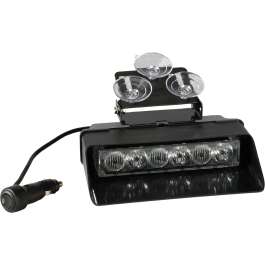 Code 3 12V Amber 6 LED Interior Warning Light With Multiple Flash Patterns