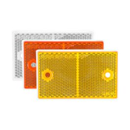 Perei 75mm X 46mm Amber 2 Bolt Mount Reflector With Black Base